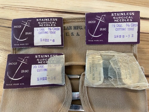 WW II US NAVY Medical Pocket Kit J SKLAR MFG Co With Tools, Needles ...