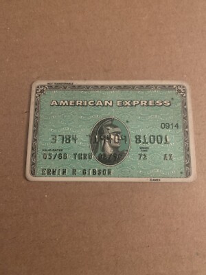 1988 American Express Green Credit Card exp VTG Member Since 72 | eBay