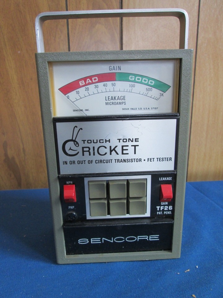 Vintage Sencore Touch Tone Cricket Transistor & FET Tester Model TF26 ...