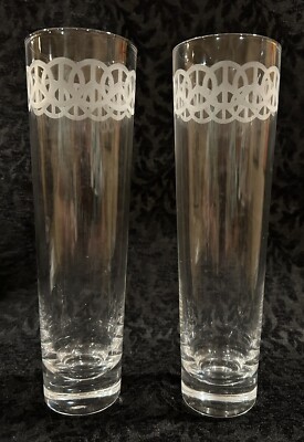 2 Z Gallerie Collins Glasses With Etched Peace Symbol | eBay