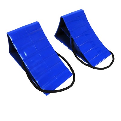 2 Wheel Chocks With Rope For Easy Removal,Helps Keep Your Trailer or RV ...