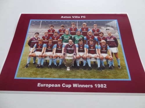 ASTON VILLA FC 1982 EUROPEAN CUP FINAL GARY SHAW DENNIS MORTIMER PETER ...