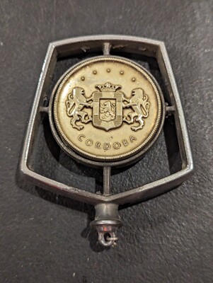 Vintage 1978- Chrysler Cordoba Coin Front Hood Ornament Logo Emblem OEM ...