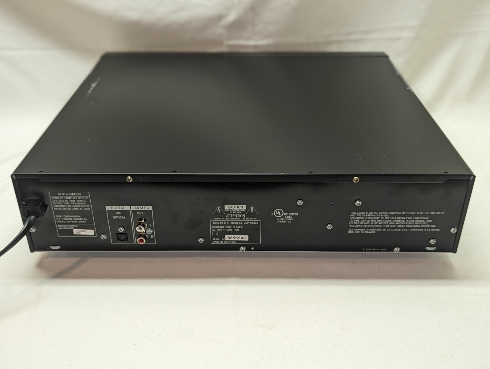 Sony CDP-CE500 5 CD Disc Changer USB Record W Remote PRO REFURB | eBay