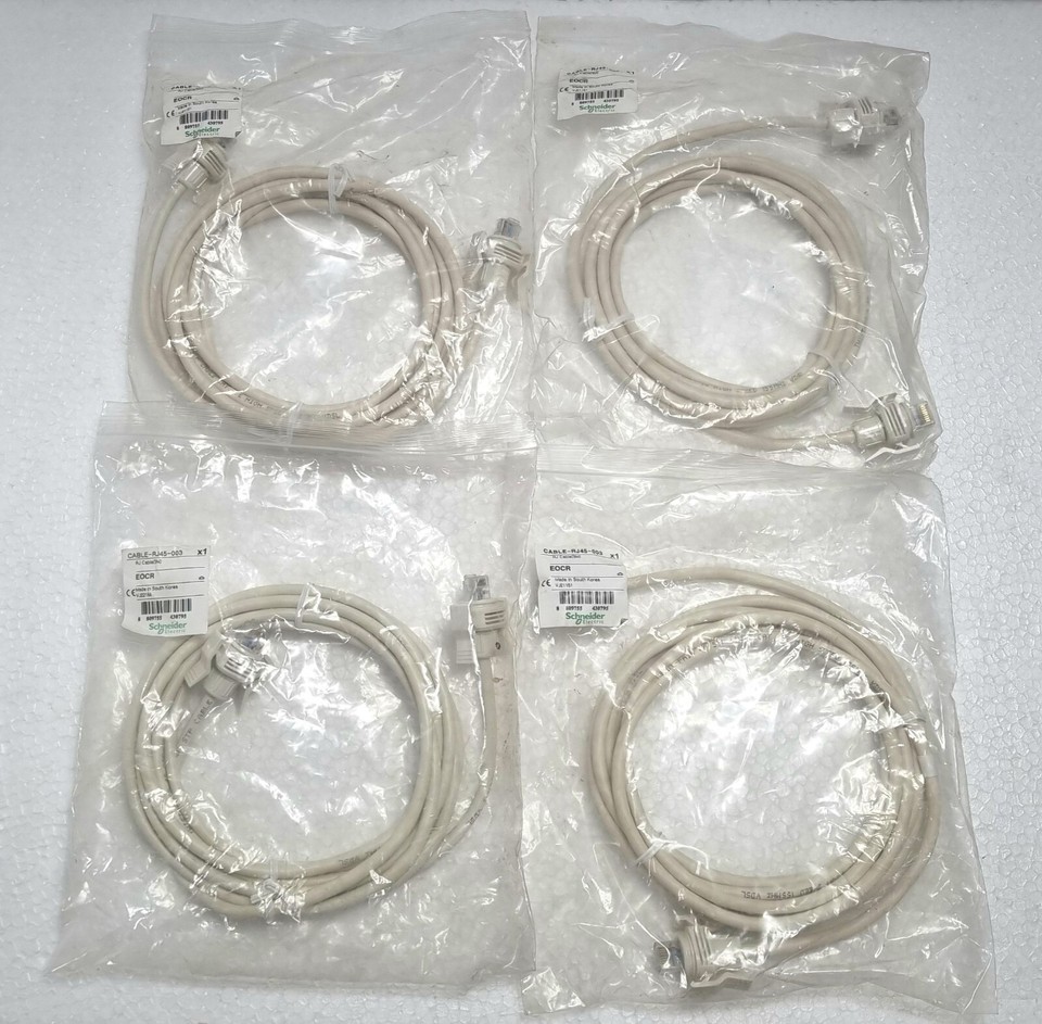 Schneider Electric Cable-RJ45-003 RJ Cable (3M) EOCR - 4 Qty Lot | eBay