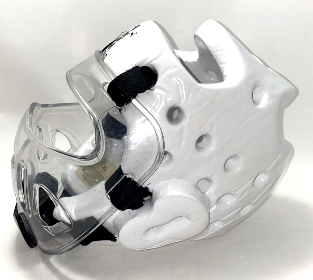 Martial Arts Head Protection w/ Removable Face Shield Size M White B*B ...
