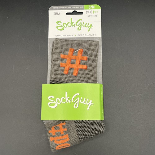 Sock Guy "#PoundIt" Performance Crew Running Cycling Sport Gray Socks S/M | eBay