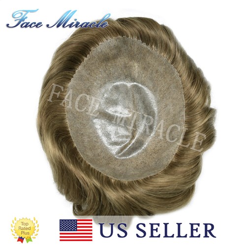 Full Poly Toupee for Men Human Hair System 0.1MM Skin PU Toupee Hair ...