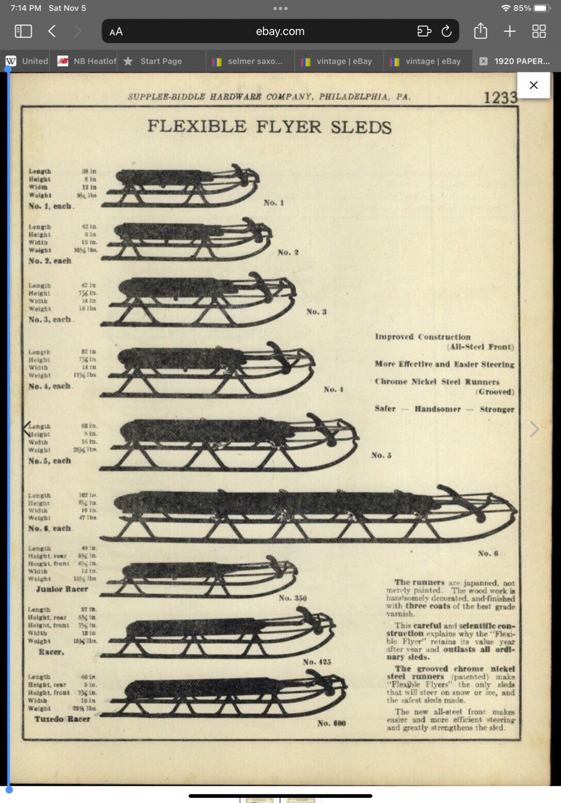 Flexible Flyer Sled Antique | eBay