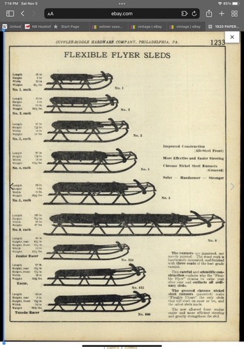 Flexible Flyer Sled Antique | eBay