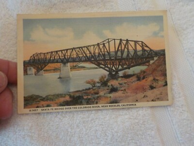 1944 POSTCARD SANTA FE BRIDGE OVER COLORADO RIVER NEAR NEEDLES CA. | eBay