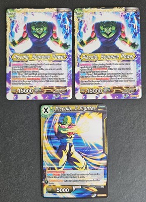 Dragon Ball Super Piccolo Z Fighter Piccolo Supreme Power x3 Lot BT17 ...