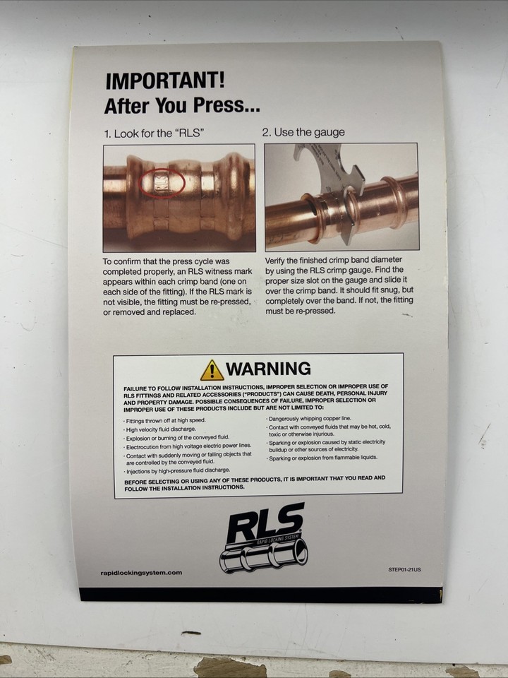 Ridgid RLS 5 JAW KIT 1/4, 1/2, 5/8, 1-1/8, & 1-3/8 W/ Case & Tubing ...