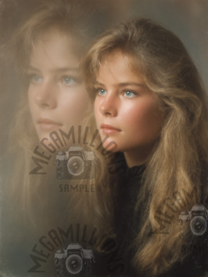 Vintage 1980's Photo of YOUNG WOMAN GIRL - Portrait Double Take ...