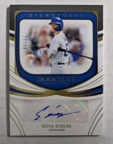SEIYA SUZUKI Cubs 2022 Immaculate Collection Signatures Blue Autograph ...