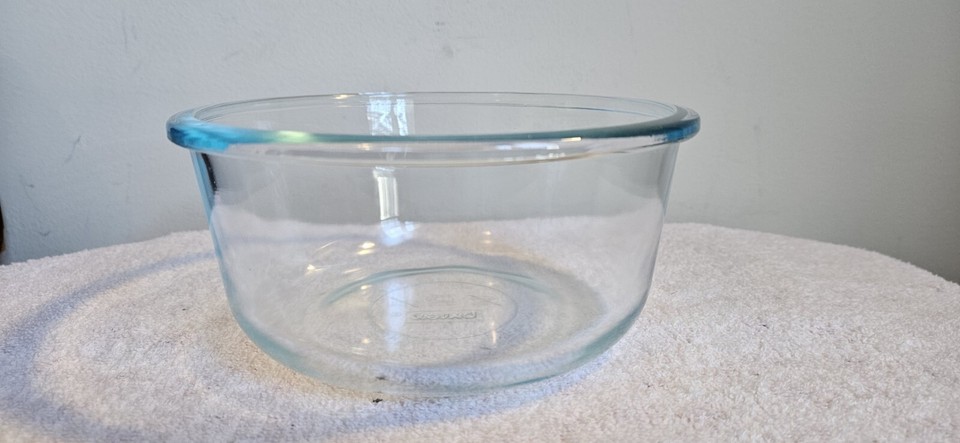 PYREX #7201R CLEAR GLASS 4 CUP - 950 ML ROUND BAKING SALAD MIXING BOWL ...