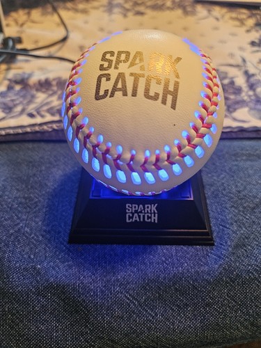 SPARK CATCH Blue Light Up Baseball Glow in The Dark Baseball Play Catch ...