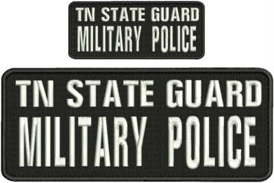 TN STATE GUARD military police embroidery patch 4x10 and 2x5 hook on ...