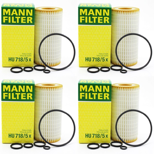 4- Mercedes-Benz Fleece Oil Filter MANN HU 718/5 X OE# 0001802309 / ...