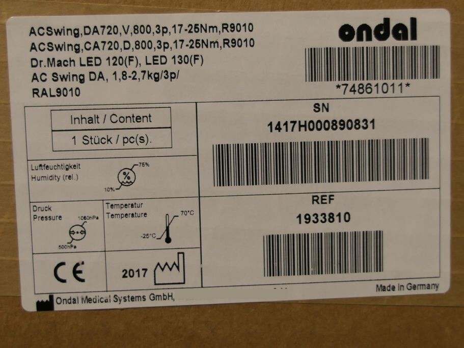 Ondal Acrobat Swing D I Arm für Dental Wand | Grelly Deutschland