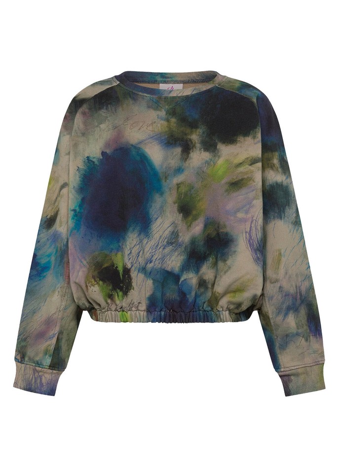 Felpa donna Deha girocollo maglia stampata manica lunga tempo libero ...