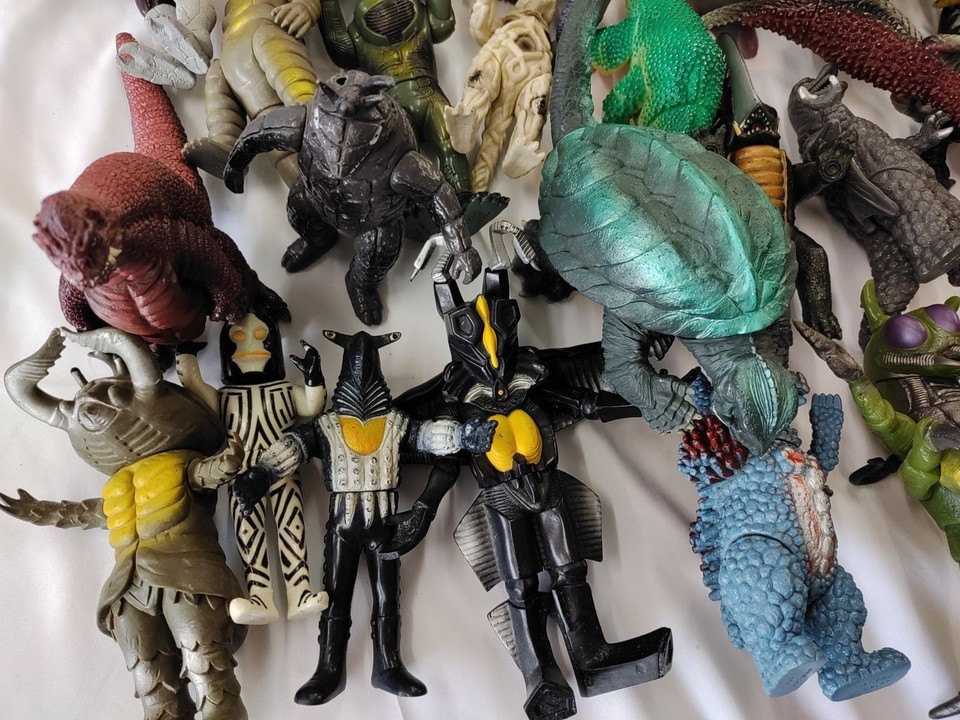 Lot of Vintage Soft Vinyl Figures Godzilla Ultraman Gamera Kaiju ...