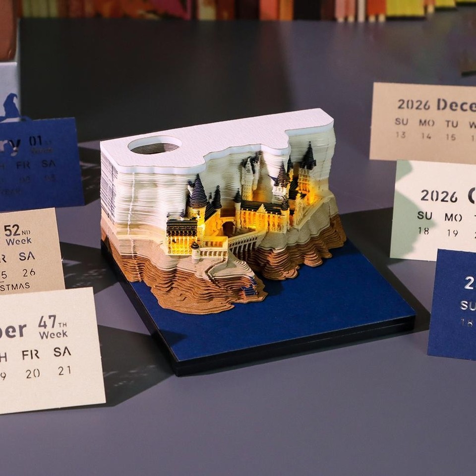 Mystical 3D Desk Calendar Pop-Up Castle Monthly Planner 2025 Yearly Hot ...