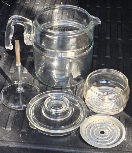 Vintage Pyrex Flameware 9 Cup Glass Coffee Percolator Pot 7759 B ...