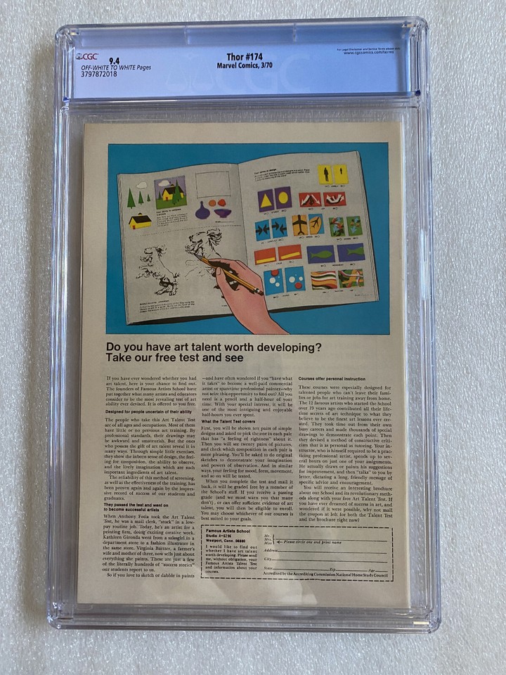 Thor #174 CGC 9.4 1970 | eBay