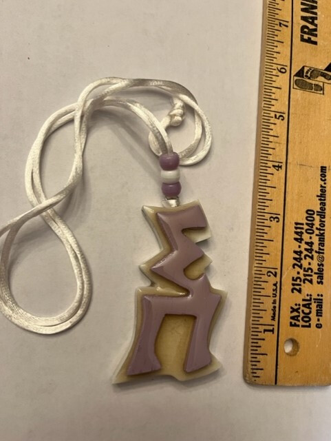 Sigma Pi Stacked Letters Graffiti Style Tiki Necklace Lavender/Off ...