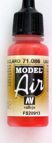 Vallejo Model Air Paint: 17ml 71086 Light Red | eBay