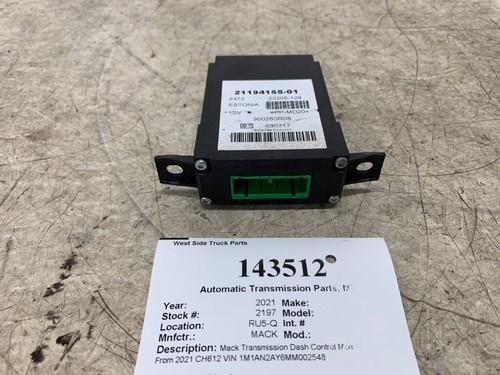 Mack Shift Selector Module 21194165 21194165-01 From 2021 CH612 | eBay