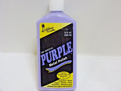 CALIFORNIA CUSTOM PURPLE METAL POLISH WAX 12 OZ BOAT MOTORCYCLE ...