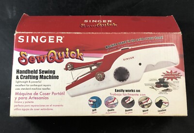 SINGER SEW QUICK HANDHELD SEWING & CRAFTING MACHINE COMPACT Cordless ...
