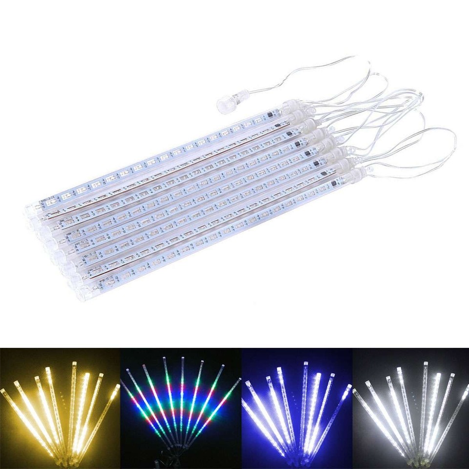 Meteor Shower LED Lights Waterproof Light Tube String Garden Outdoor ...