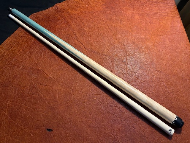 Schmelke Maple Into Mint Green Maple Pool Cue With Maple Shaft. | eBay