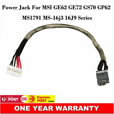 DC POWER JACK HARNESS CABLE FOR MSI GE62 GE62VR MS-16J4 MS-16JB K1G ...