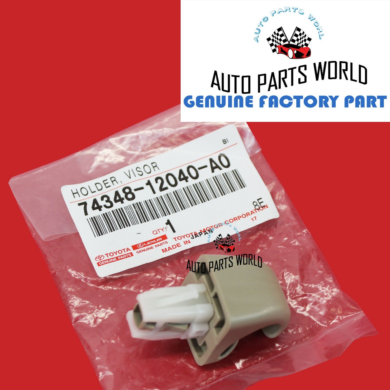 GENUINE OEM TOYOTA AVALON RAV4 PRIUS ES330 IVORY SUN VISOR HOLDER 74348 ...