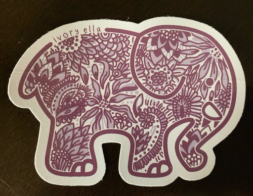 NEW Ivory Ella Logo Jungle Flowers Sticker Decal | eBay