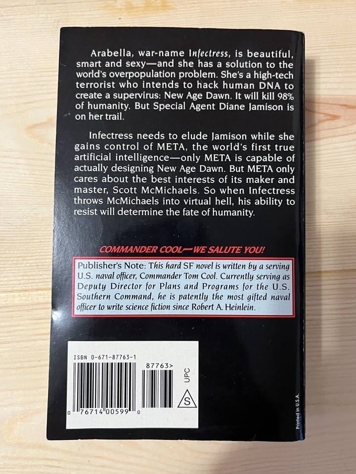 Infectress Tom Cool Baen Bioterrorist and AI Novel | eBay