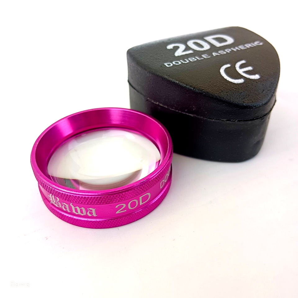 Bawa New Optometry & Ophthalmology Pink Color 20D Fundus Lens USA Free ...