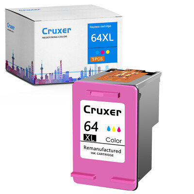 1Pack 64XL Color Ink Cartridge 64 XLfor HP Envy 7155 7158 7855 7858 ...