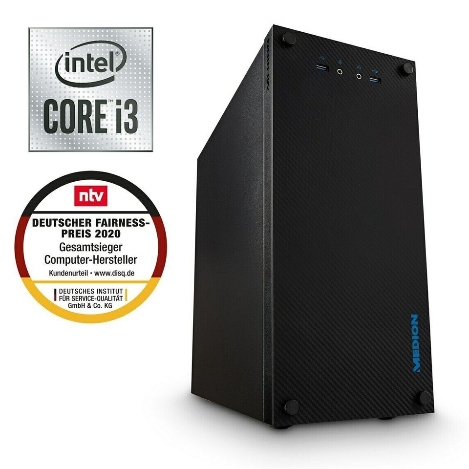 Multimedia-PC MEDION® AKOYA® E32014 Intel i3-10100 CPU, 8 GB, 512GB SSD ...