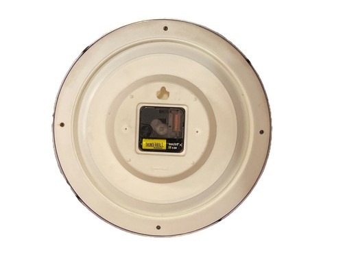 Ingraham Battery Powered Quartz Movement Round Wall Clock Beige Floral ...