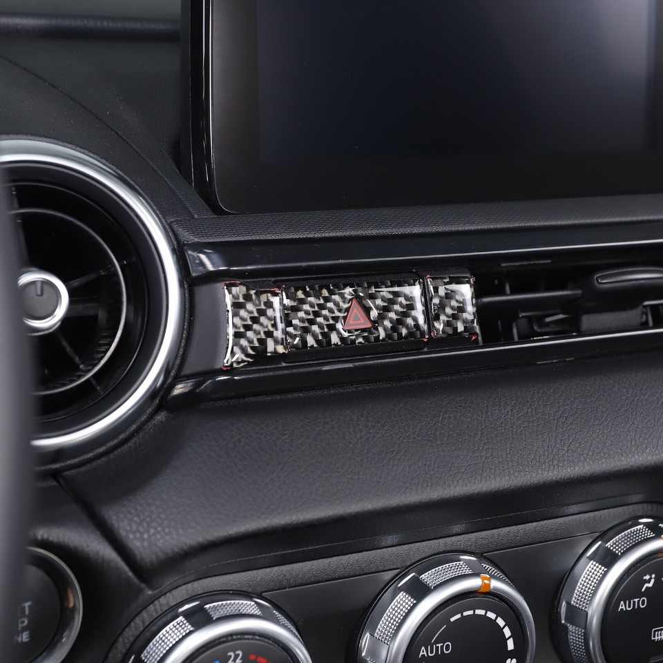 Soft Carbon Car Warning Light Button Trim Patch For Mazda MX-5 Miata 2016-2024 | eBay