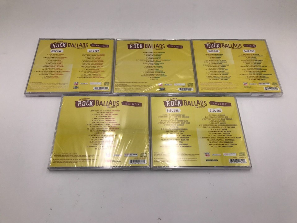 NEW Time Life The Ultimate Rock Ballads Collection 5 CD Box Set with 8 ...