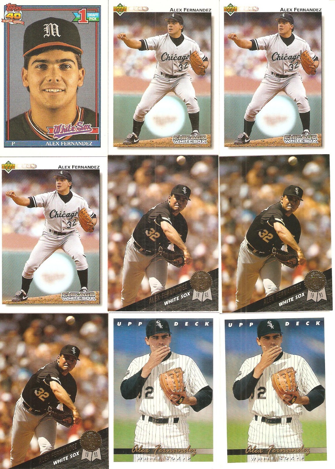 46 CARD ALEX FERNANDEZ BASEBALL CARD LOT 724 | eBay
