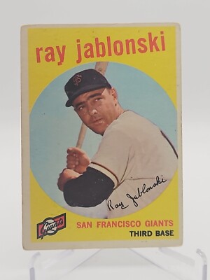 1959 Topps Baseball #342 Ray Jablonski Vintage San Francisco Giants ...