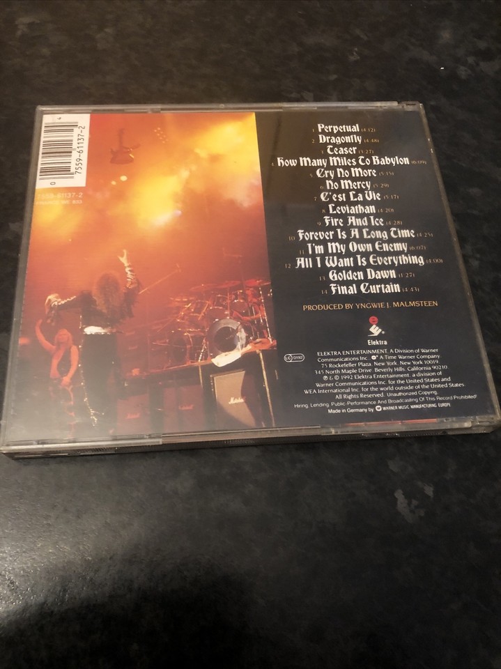 Yngwie Malmsteen - Fire And Ice - CD 1992 Made In Germany 75596113724 ...