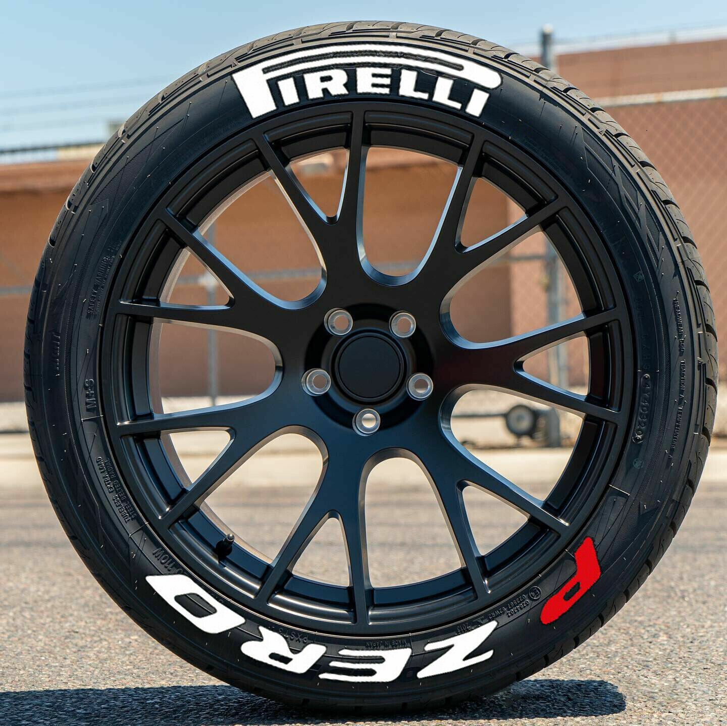 "P Zero Sticker Tire Lettering Stickers Rubber 1""-14"" to 22"" | 4x ...